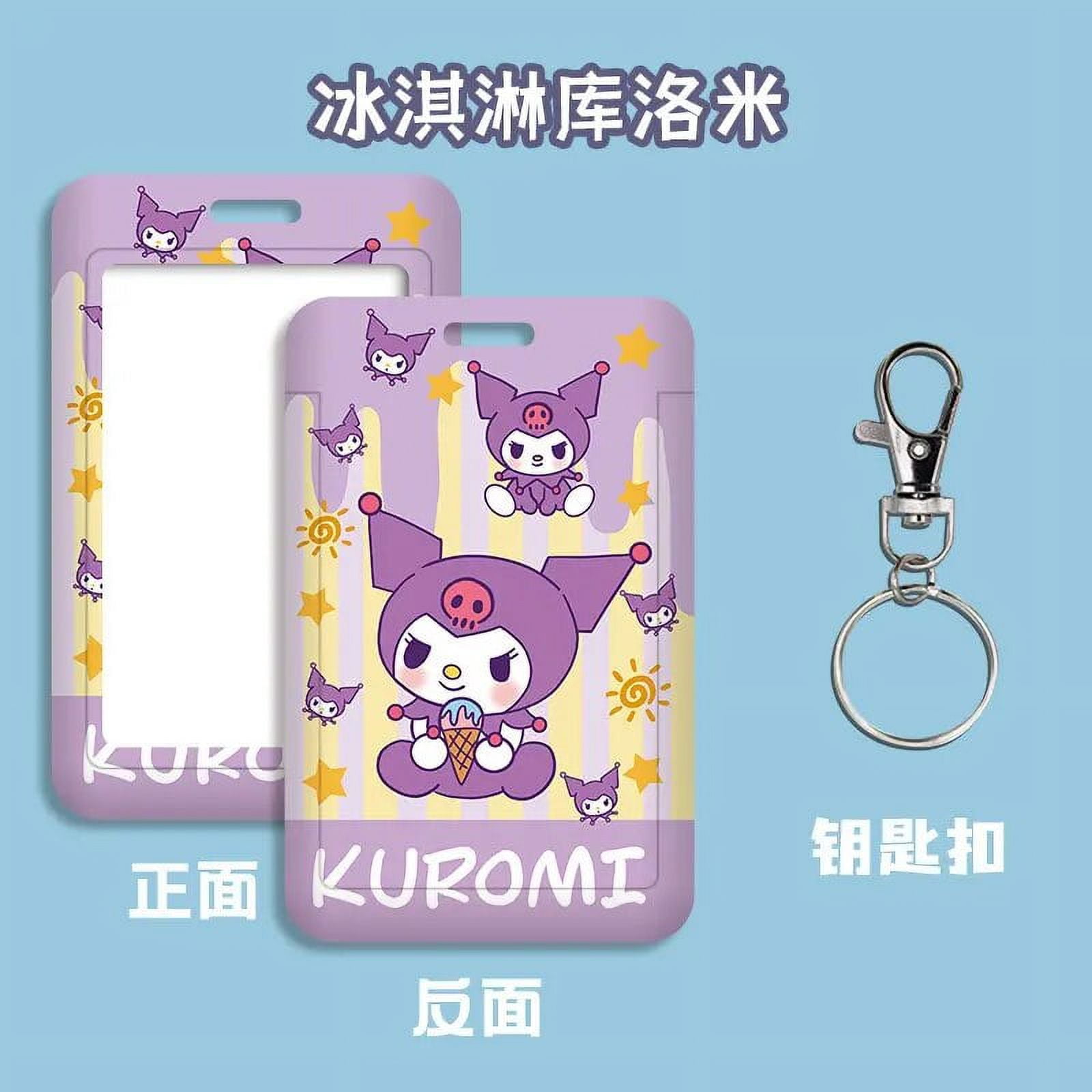 Anime Kulomi Sanrio Original PVC Card Cover Lanyard ID Student Hanging ...