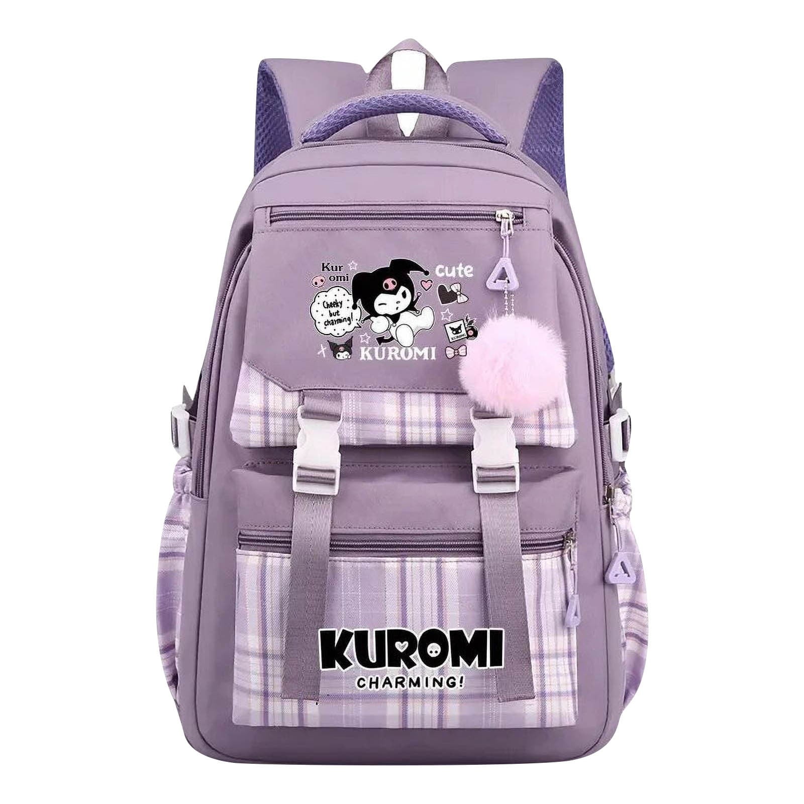 Anime Kuromi Backpack Back to School Laptop Backpack, Cartoon Style ...