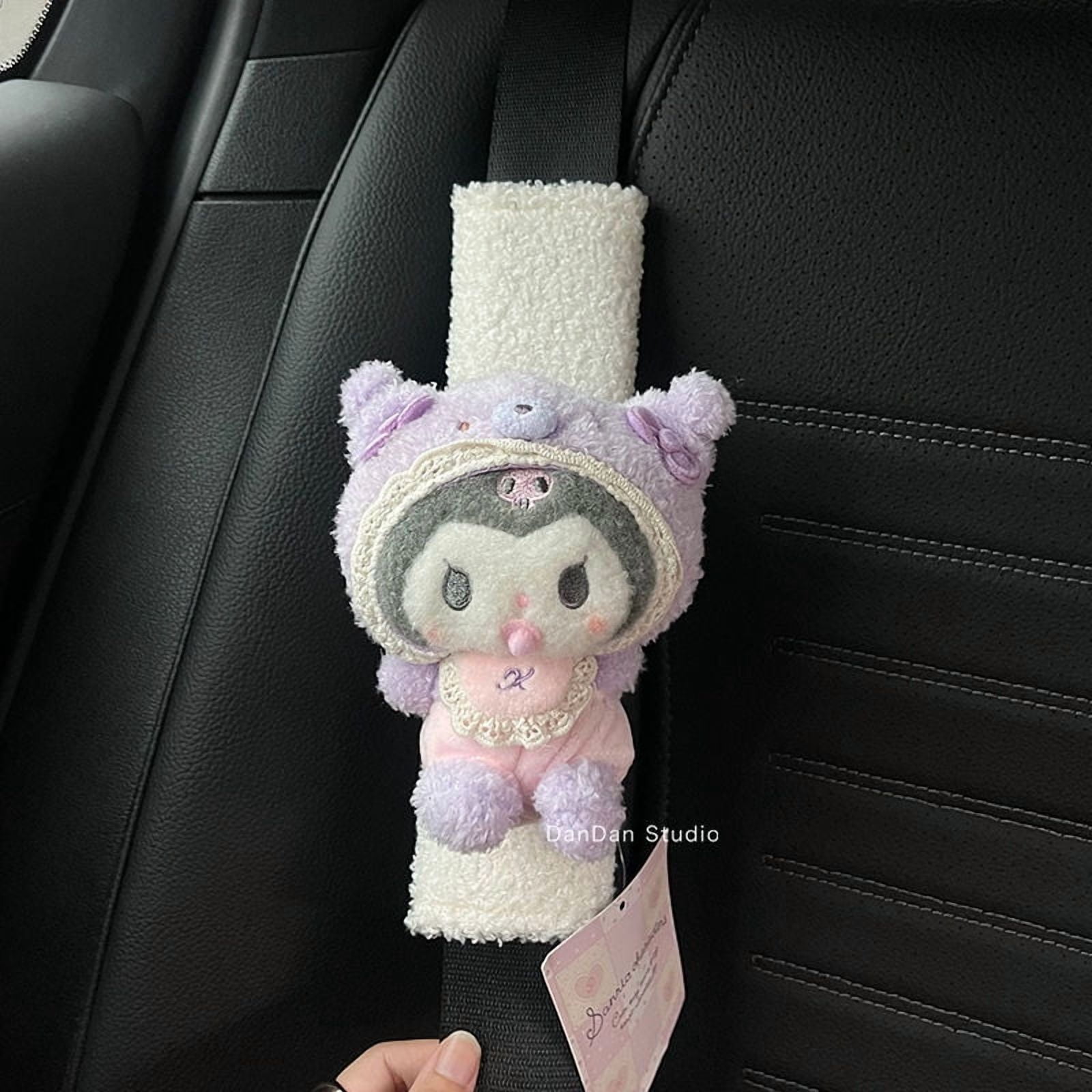 Anime Kuromi Cinnamoroll My Melody HelloKittys Car Seat Belt Cover Auto ...