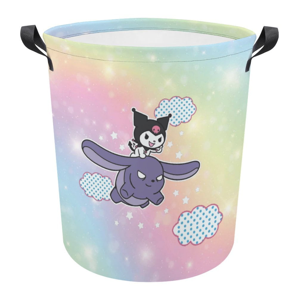 Anime Kuromi Laundry Hamper Laundrys Basket Large Foldable with Handles ...
