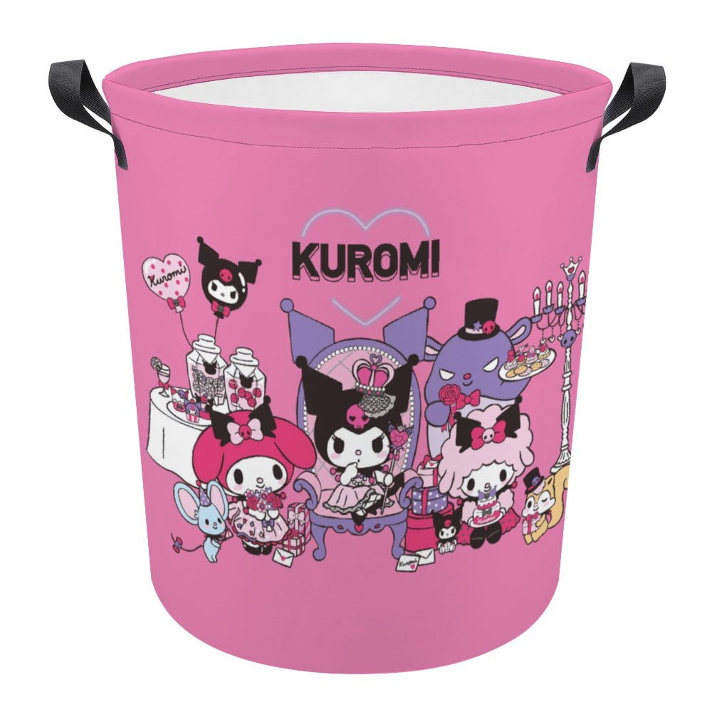 Anime Kuromi Laundry Hamper Laundrys Basket Large Foldable with Handles ...