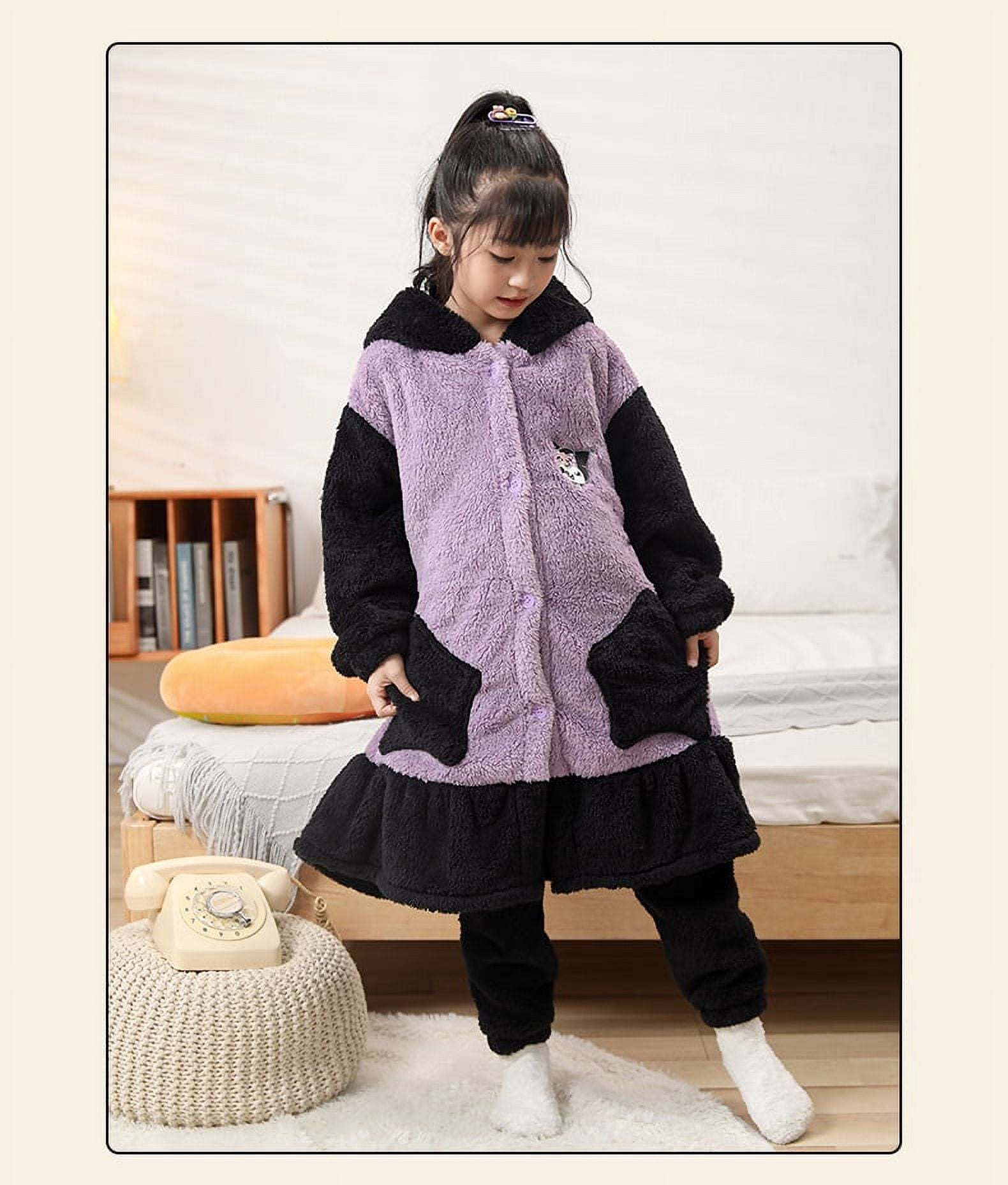 Anime Kuromi Spring Autumn Cinnamoroll Sanrioed Children's Pajamas ...