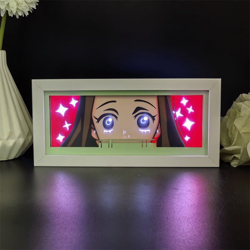 Anime Lamp Kamado Nezuko Figure for RGB nightlight 16 color changes ...