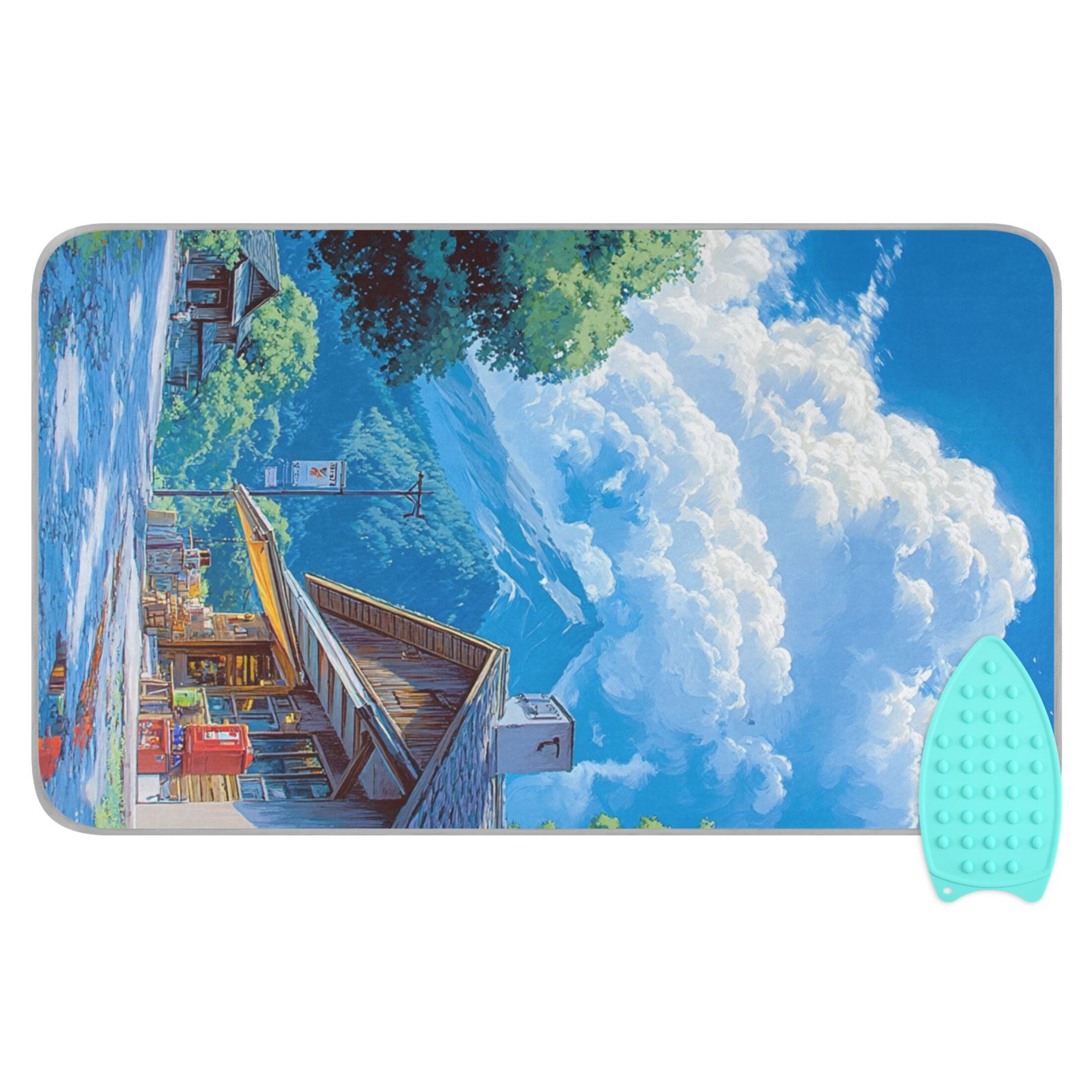Anime Landscape Painting Ironing Mat Blanket for Table Top Travel ...