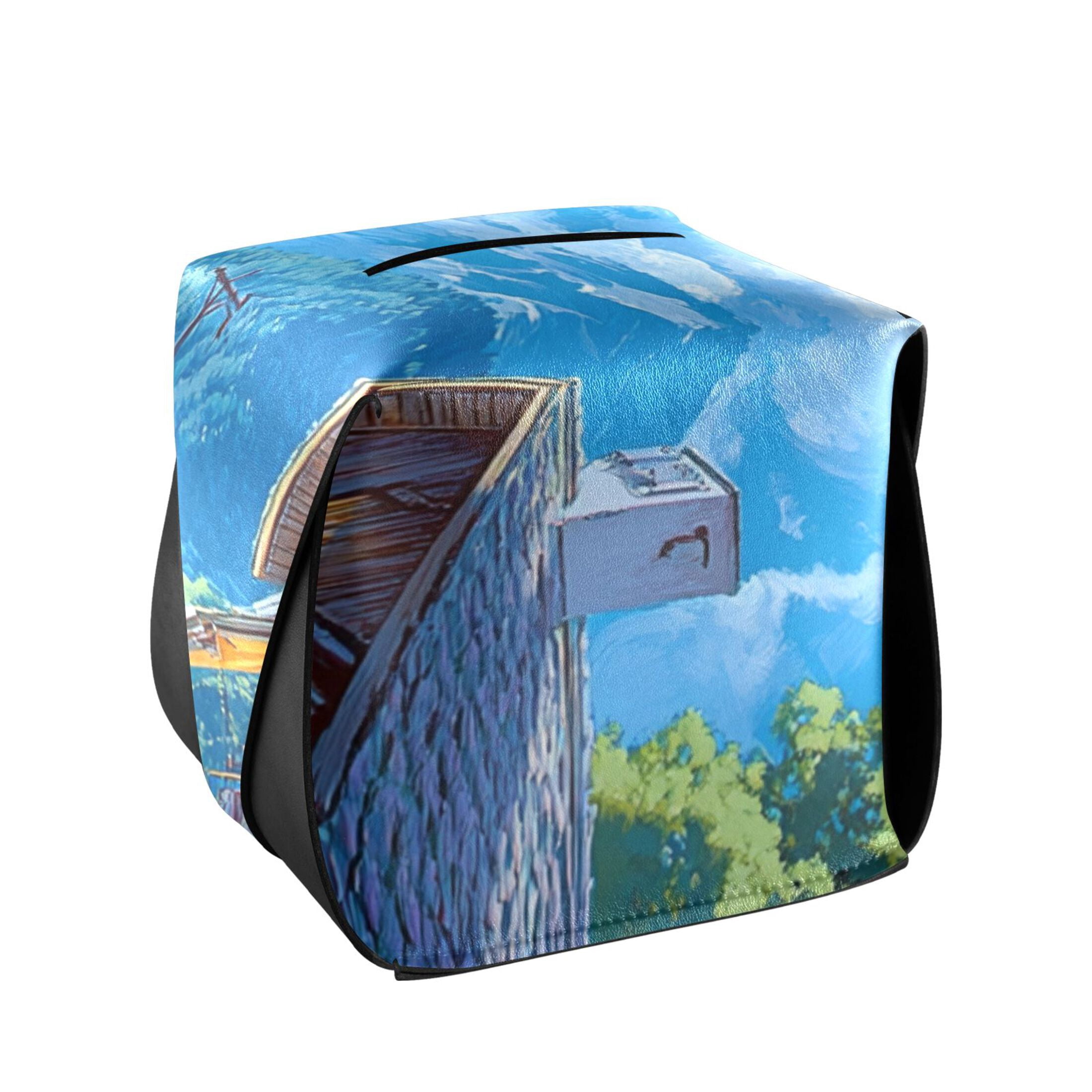 Anime Landscape Painting Tissue Box Cover Leather Square Rectangle ...