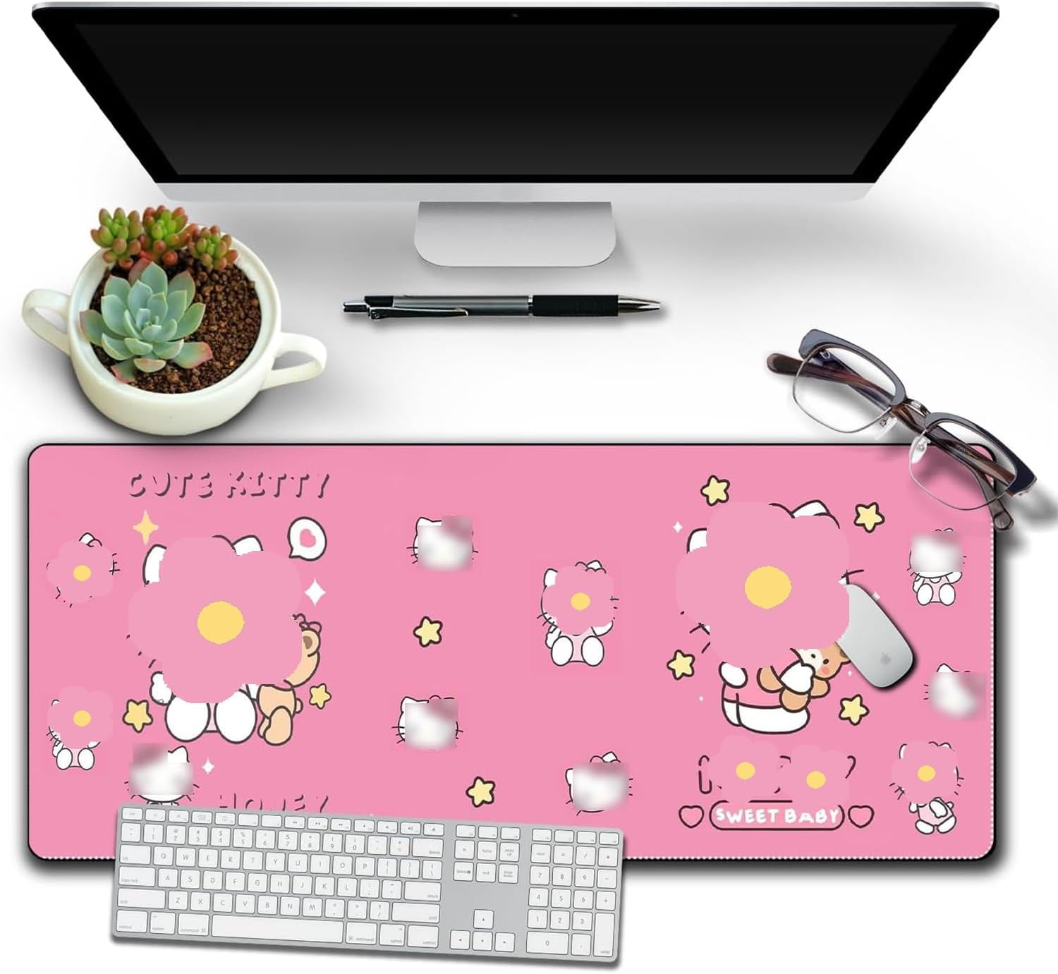 Anime Large Mouse Pad Gaming Computer Mouse Pad Extended Keyboard Desk ...