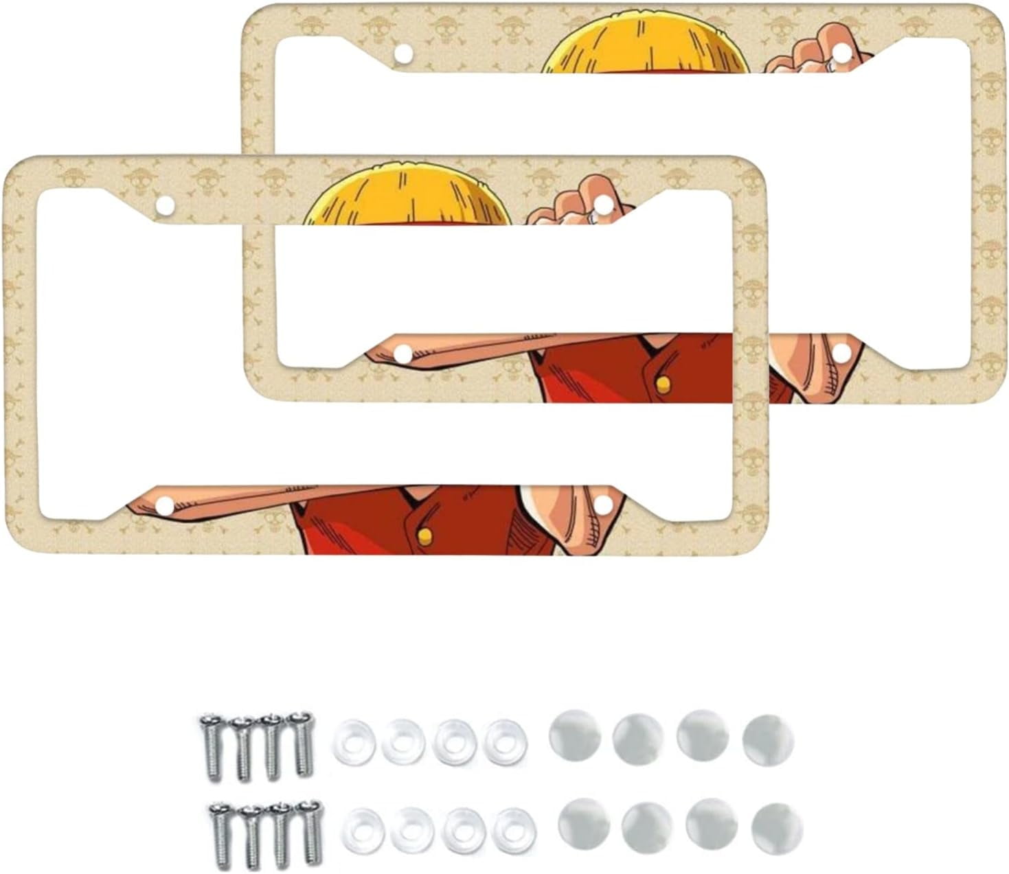 Anime License Plate Frame 2 Pcs Set Cartoon License Plate Covers ...