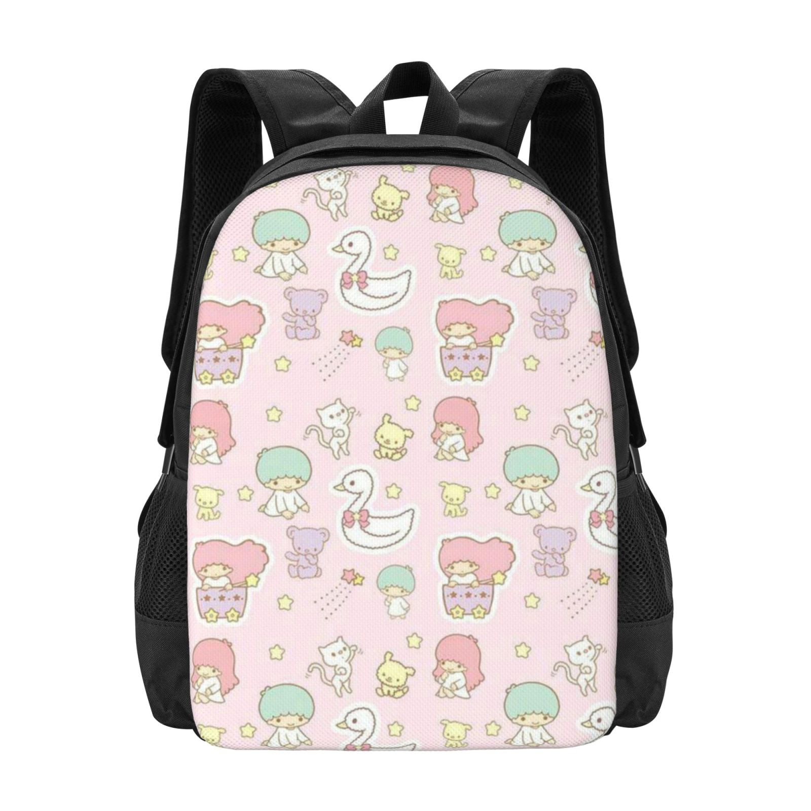 Anime Little Twin Stars Print Backpack Cute Cartoon School Bag Teens ...