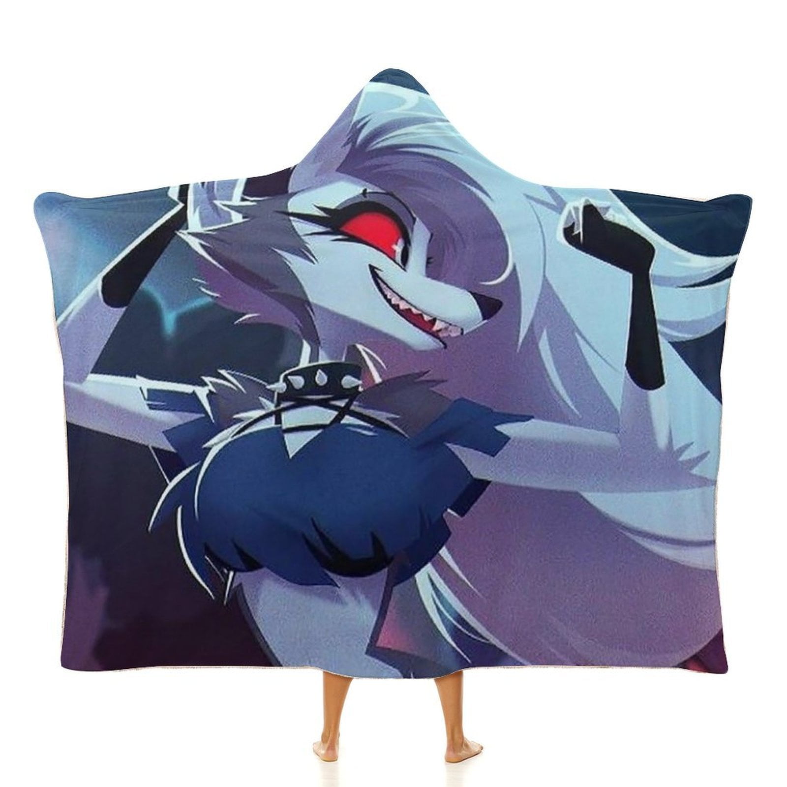 Anime Loona Helluva Boss Lightweight Cloak Hooded Blanket Fleece Cozy ...