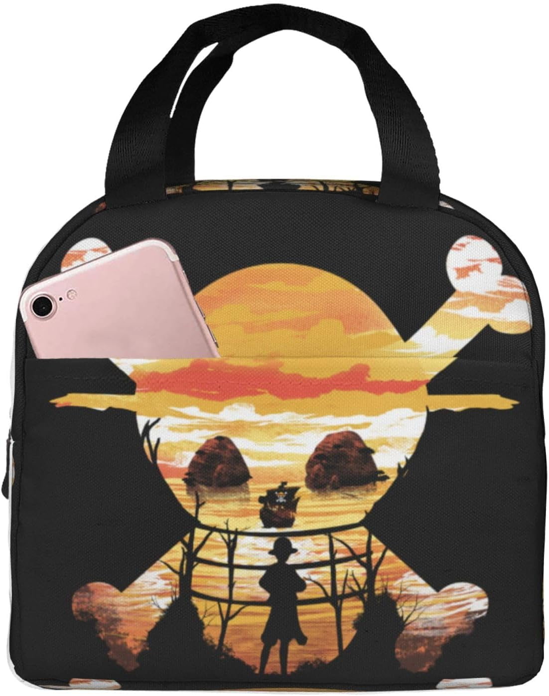 Anime Lunch Bag One Piece Insulated Lunch Box Leakproof Cooler Food ...