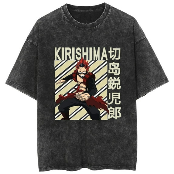 Anime MHA Casual T-shirt Streetwear Midoriya Izuku Short Sleeve Blouse ...