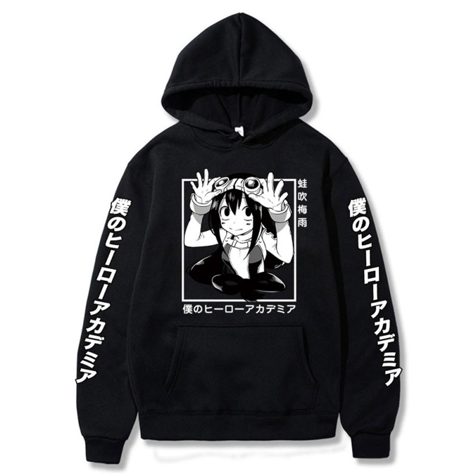 Anime MHA Hoodie Asui Tsuyu Pullover Streetwear Casual Long Sleeve ...