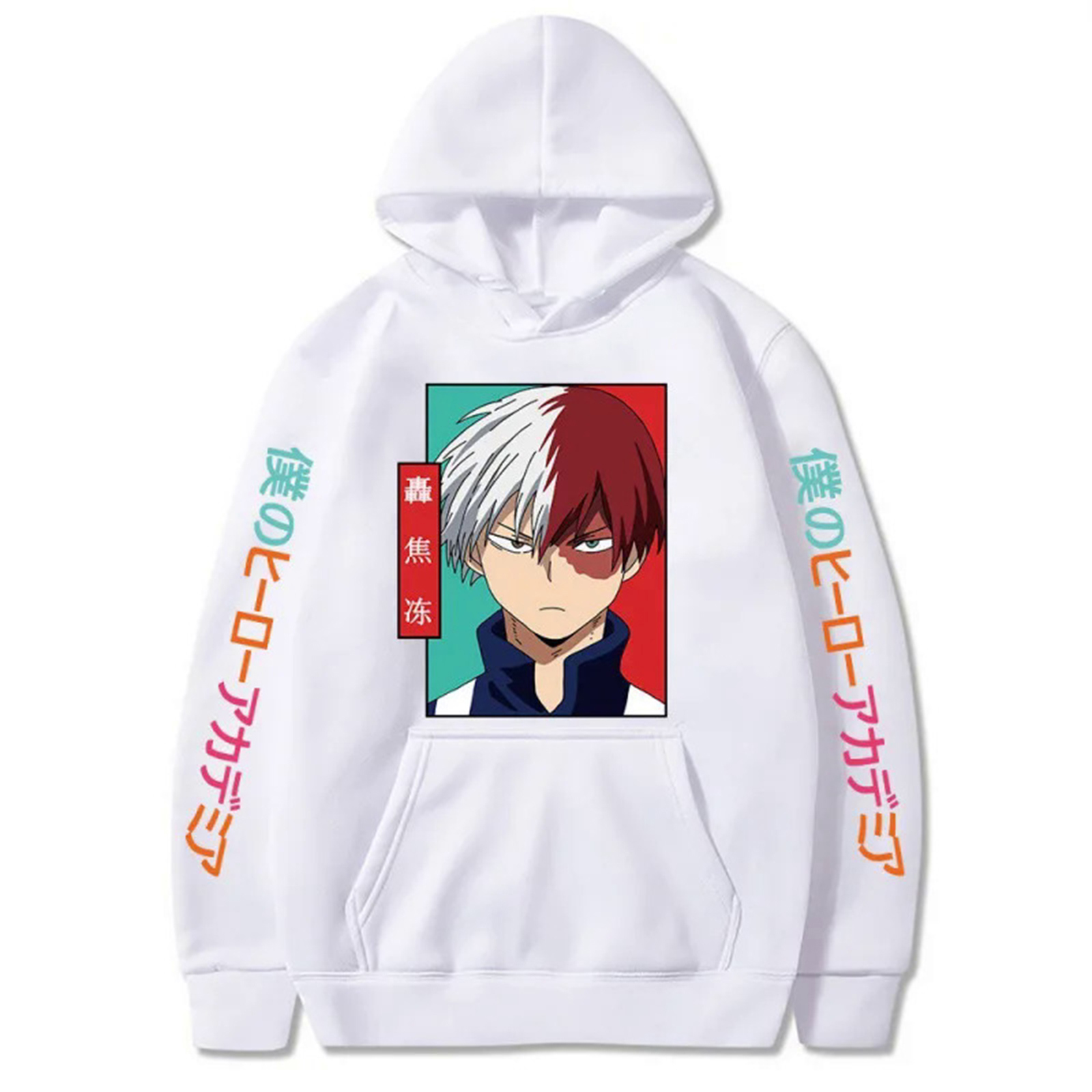 Anime MHA Long Sleeve Hoodie Todoroki Shouto Casual Sweatshirts for ...