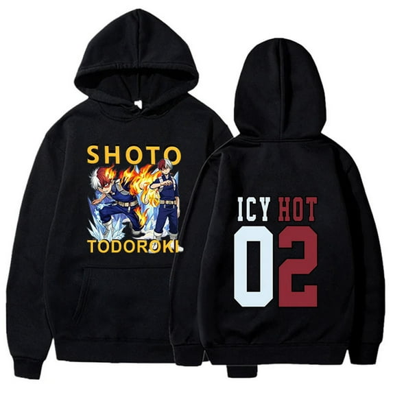 Anime MHA Long Sleeve Hoodie Todoroki Shouto Casual Sweatshirts for ...
