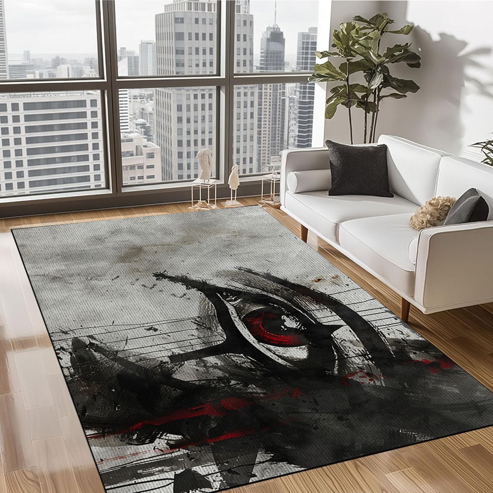 Anime Manga Eyes Rug, Funny Rug, Anime Area Rug Cartoon Anime Character ...