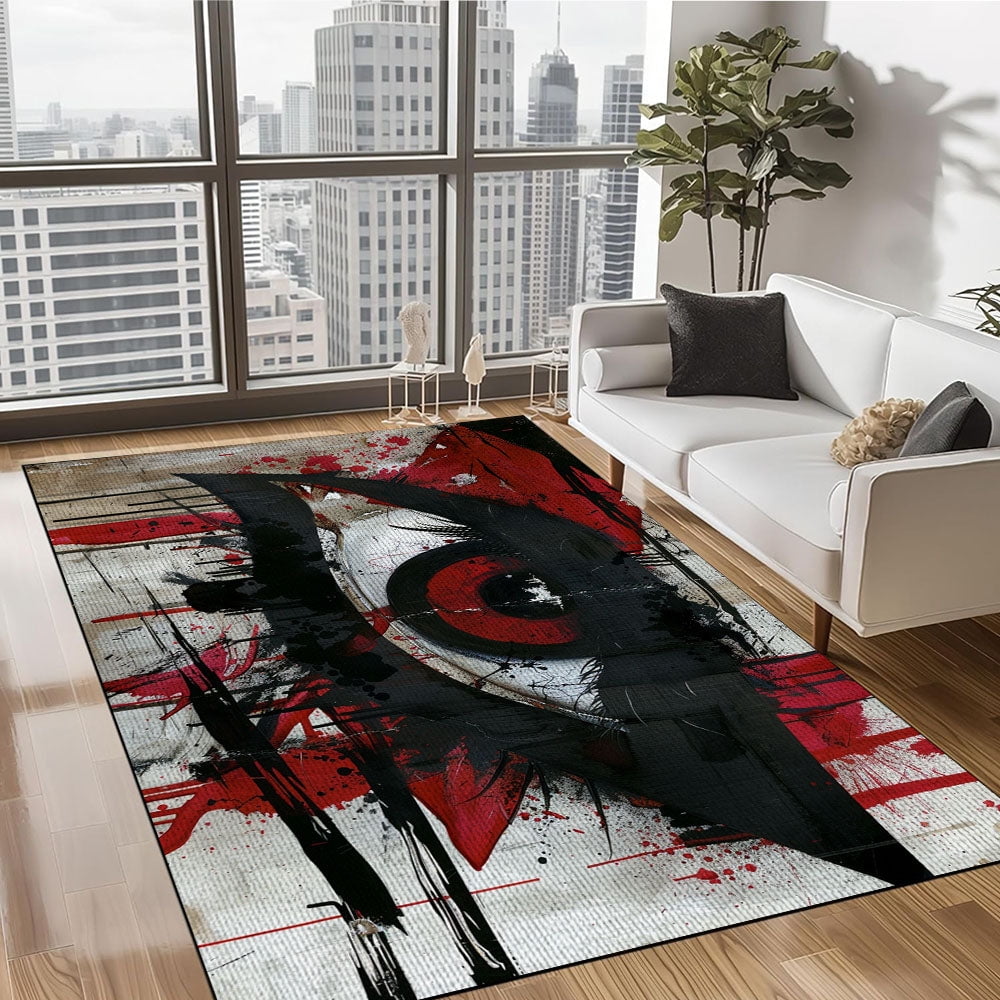 Anime Manga Eyes Rug, Funny Rug, Anime Area Rug Cartoon Anime Character ...