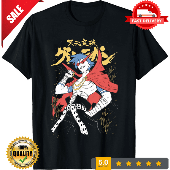 Anime Manga Gifts T-Shirt, Unisex Heavy Cotton Tee, Gurren Lagann ...
