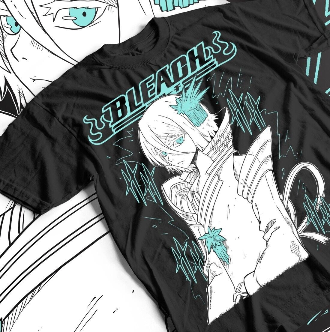 Anime Manga T-shirt, Rukia Bleach Zaraki Kenpachi Kurosaki Gift Tee ...