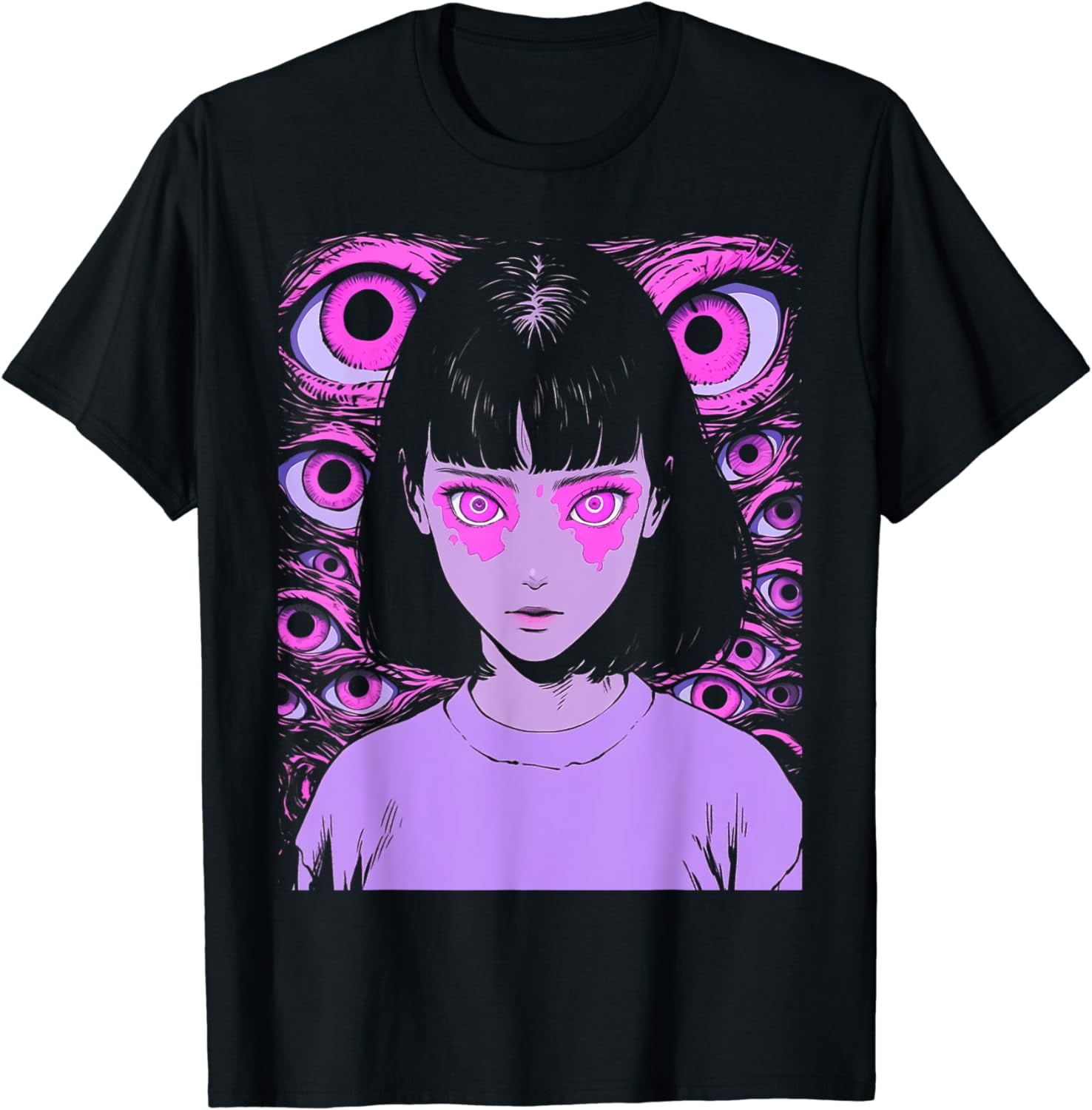 Anime Manga Weirdcore Cyberpunk Horror Aesthetic T-Shirt - Walmart.com