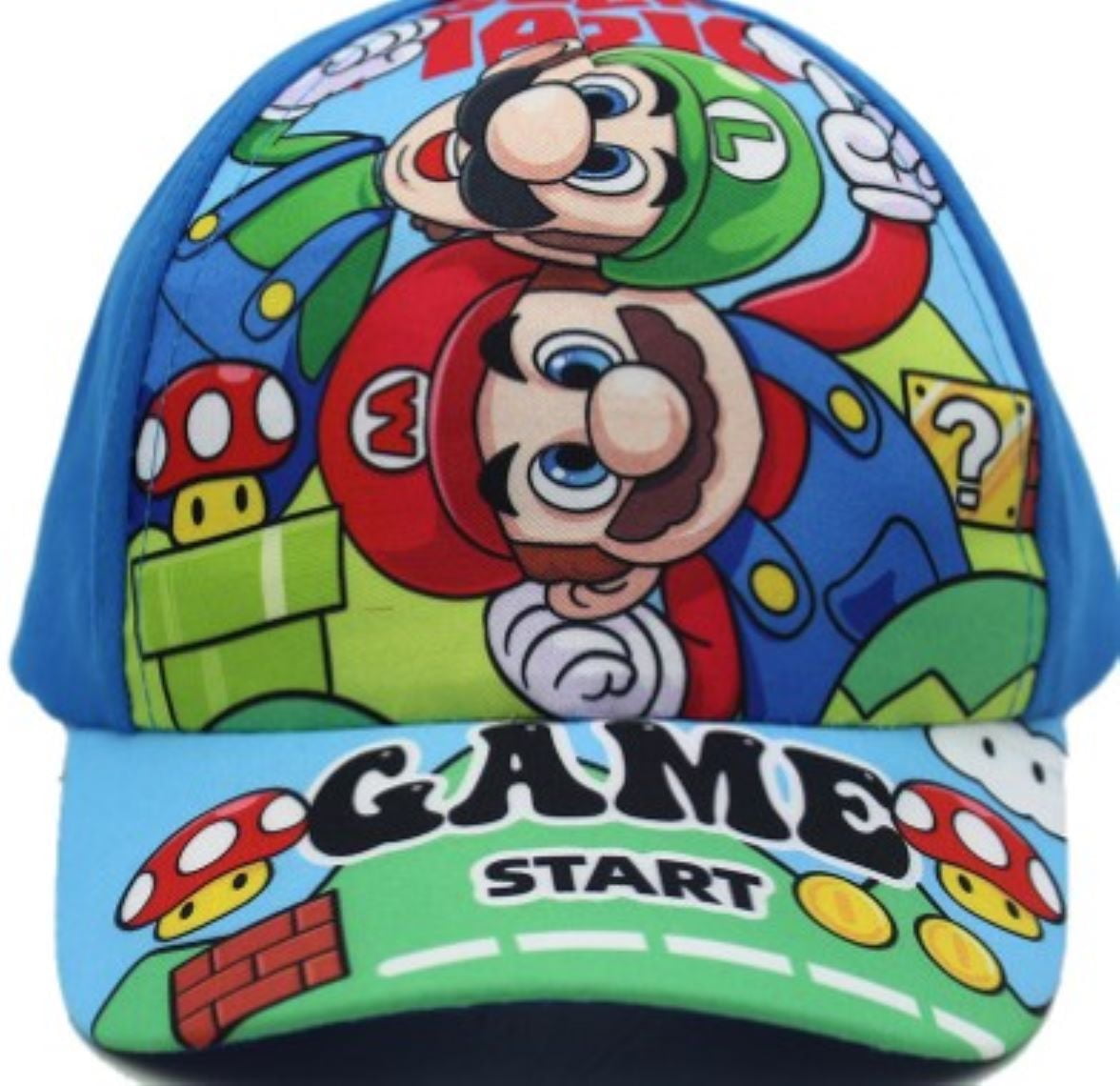Anime Mario Luigi Game Start Baseball Cap Hat universal fit for Kids ...