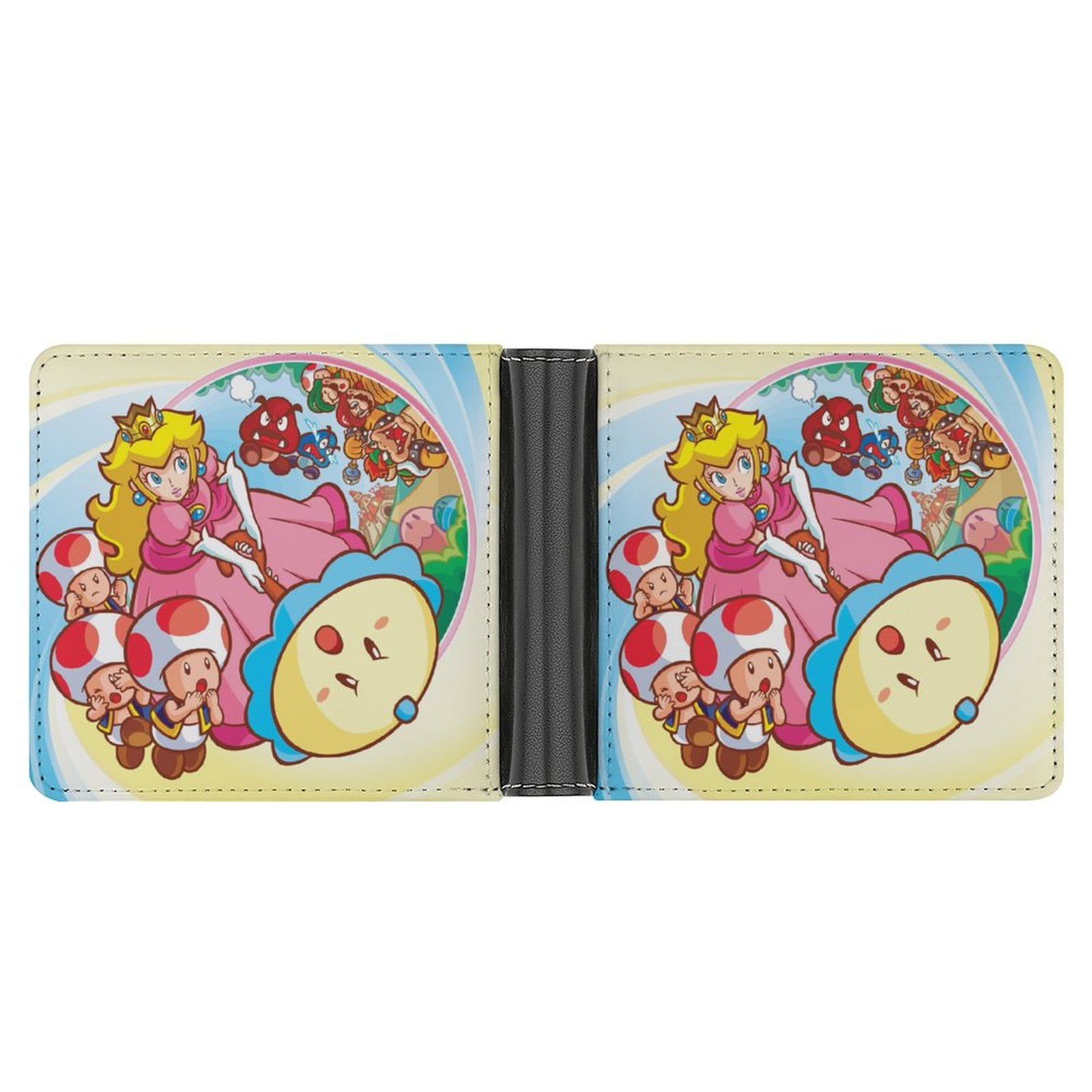 Anime Mario Princess Peach Wallet For Girls Cute Purse Leather Bifold ...