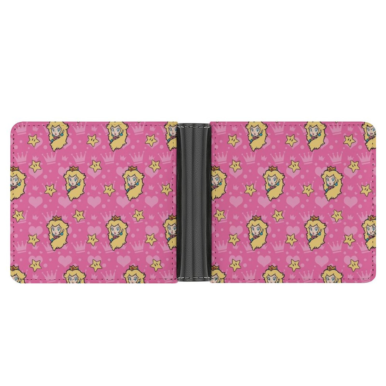 Anime Mario Princess Peach Wallet For Girls Cute Purse Leather Bifold ...