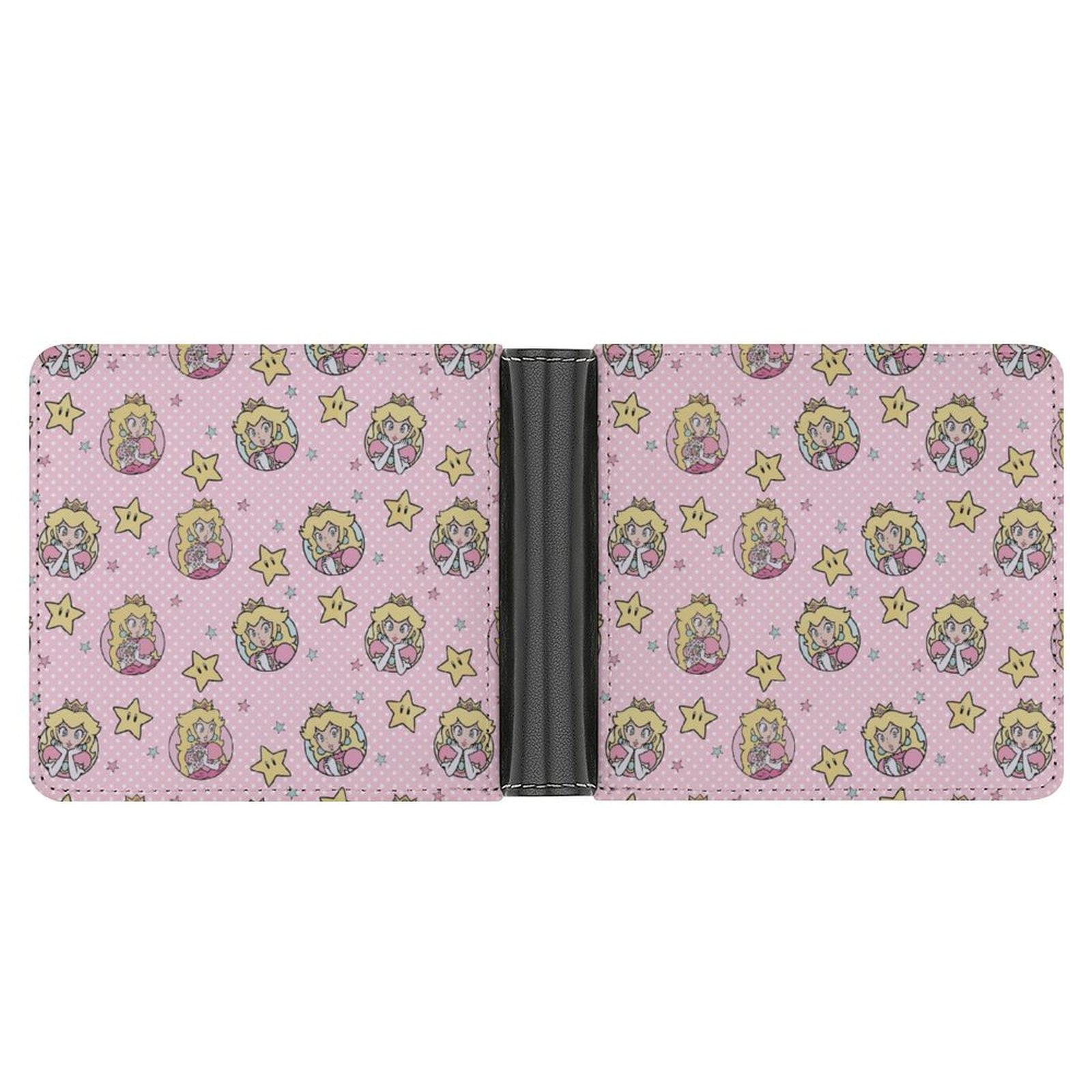 Anime Mario Princess Peach Wallet For Girls Cute Purse Leather Bifold ...