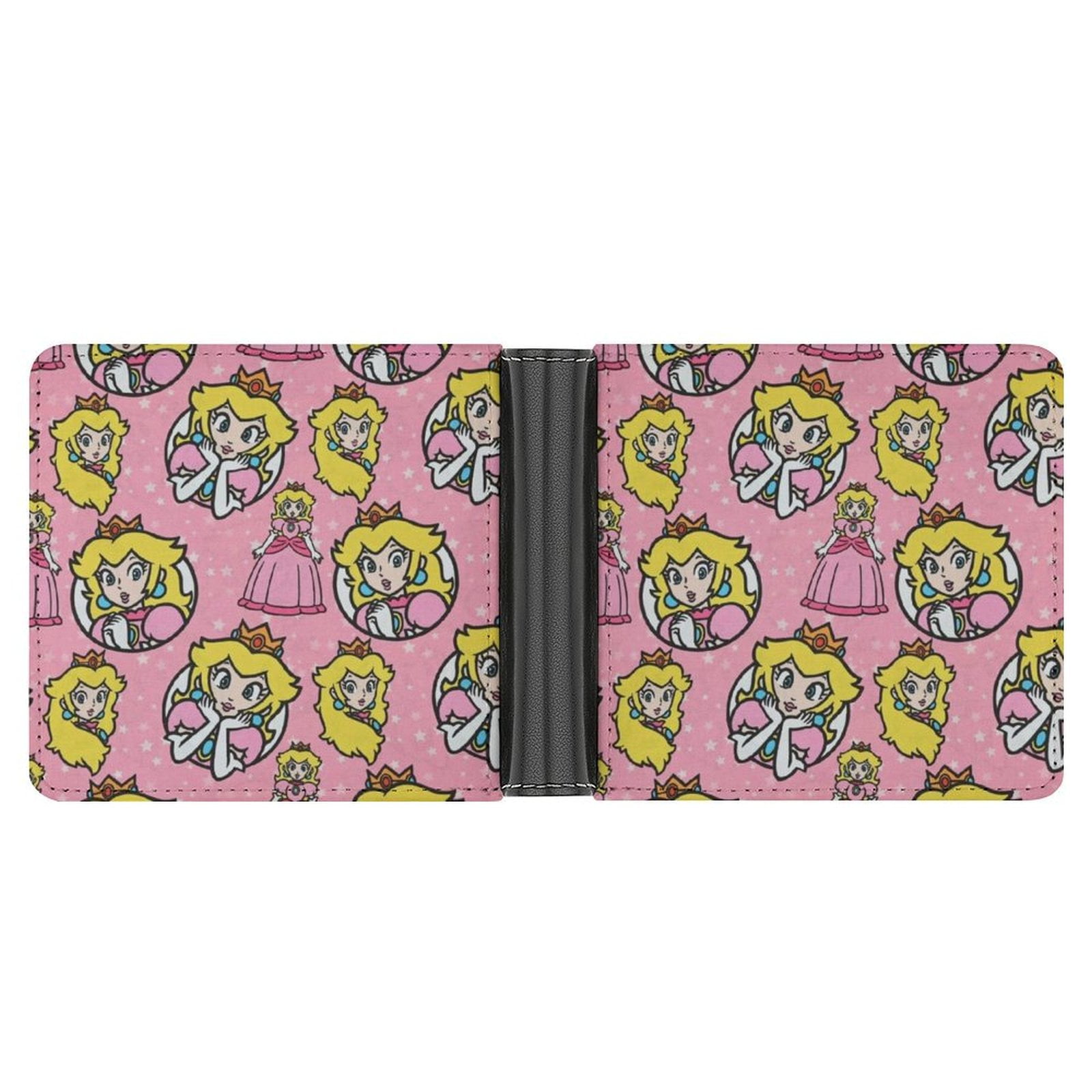 Anime Mario Princess Peach Wallet For Girls Cute Purse Leather Bifold ...