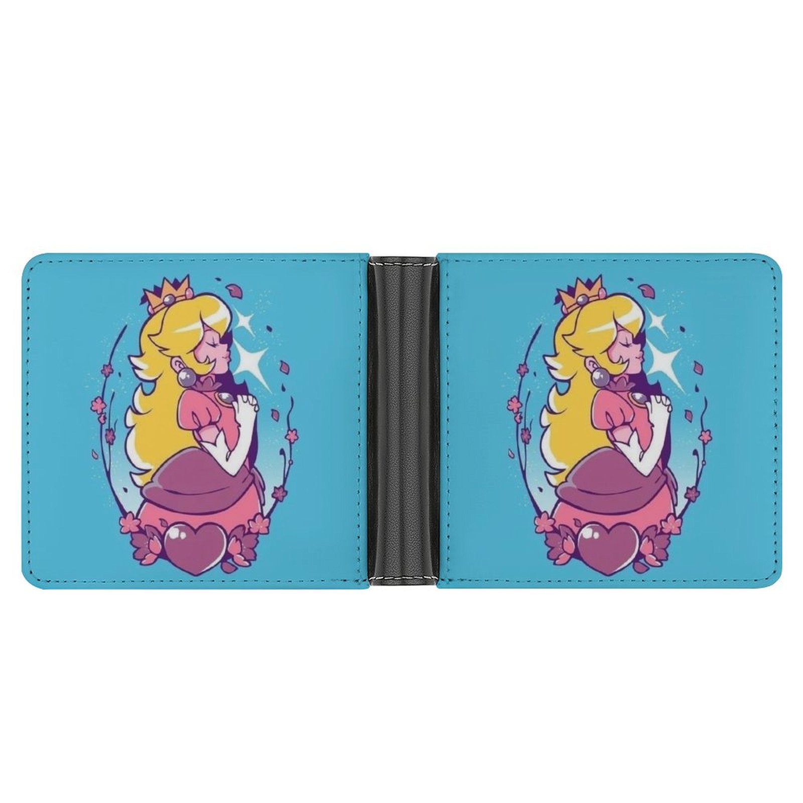 Anime Mario Princess Peach Wallet For Girls Cute Purse Leather Bifold ...