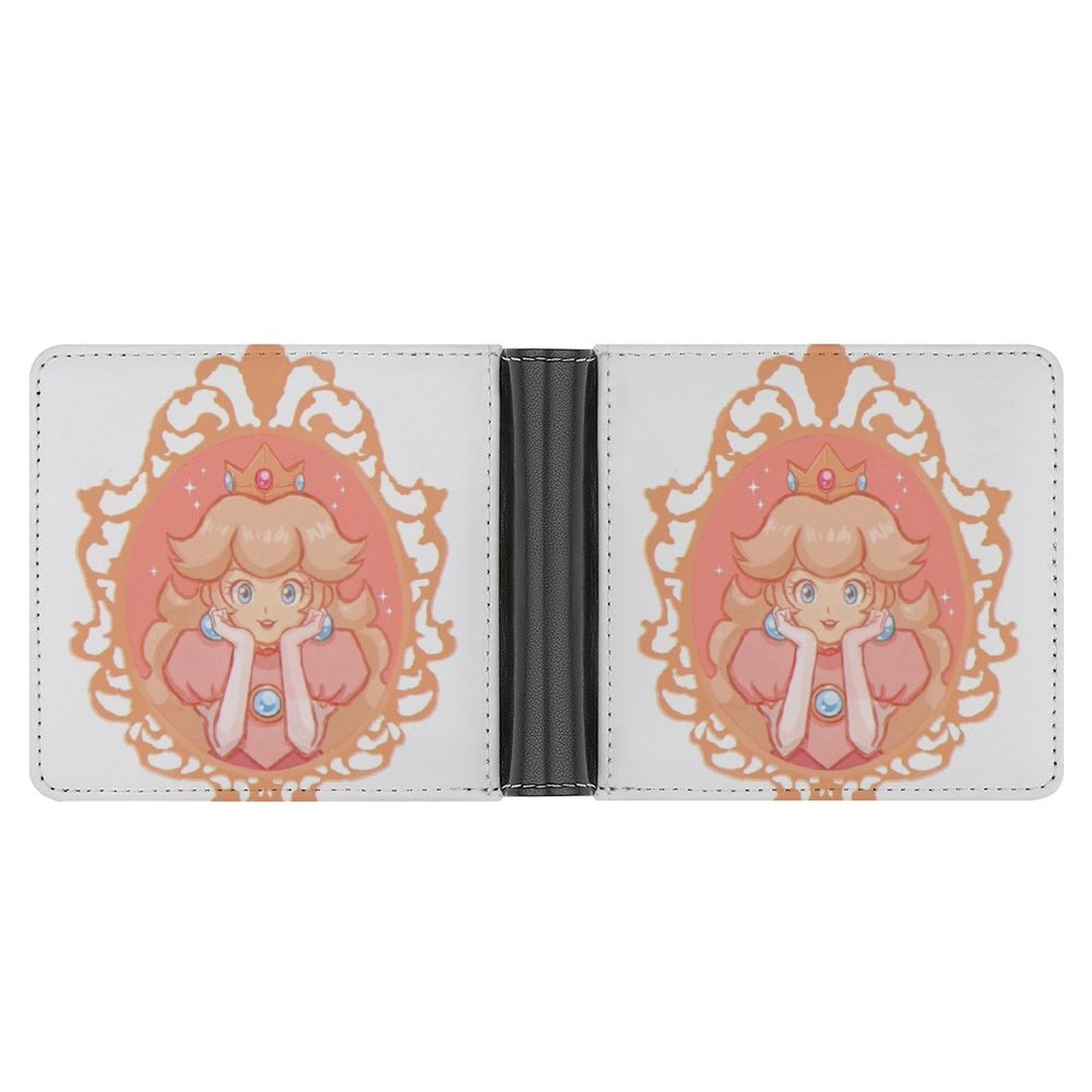 Anime Mario Princess Peach Wallet For Girls Cute Purse Leather Bifold ...