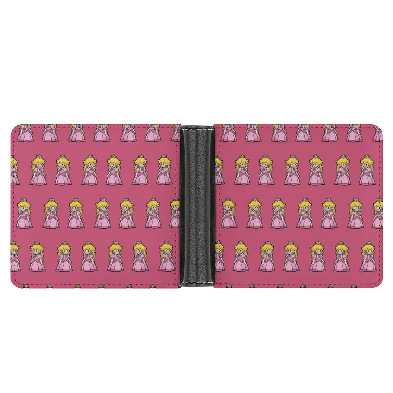 Anime Mario Princess Peach Wallet For Girls Cute Purse Leather Bifold ...