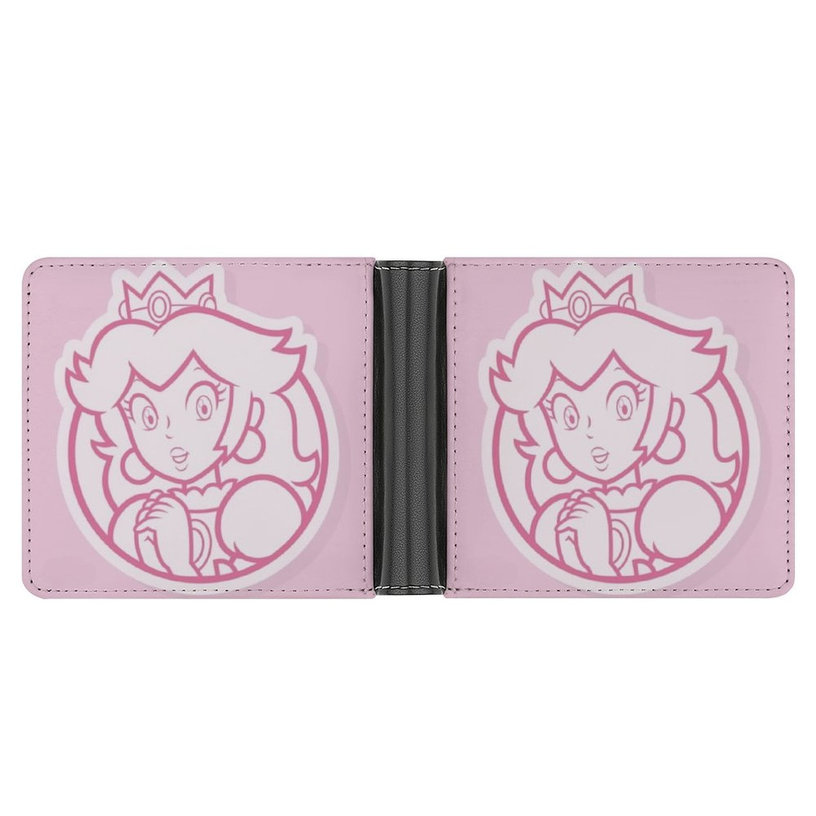 Anime Mario Princess Peach Wallet For Girls Cute Purse Leather Bifold ...