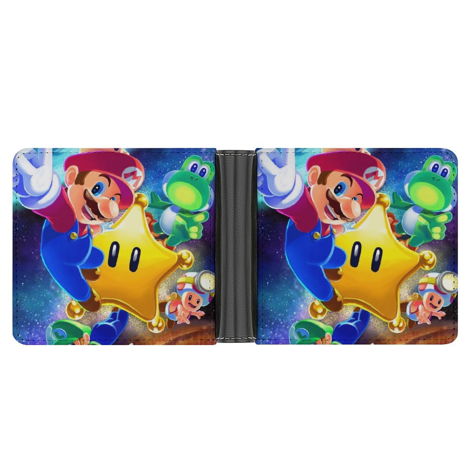 Anime Mario Wallet For Men Purse Leather Bifold Wallet Mario Merch for ...