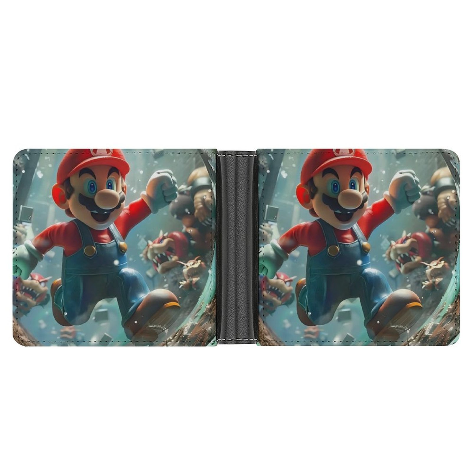 Anime Mario Wallet For Men Purse Leather Bifold Wallet Mario Merch for ...