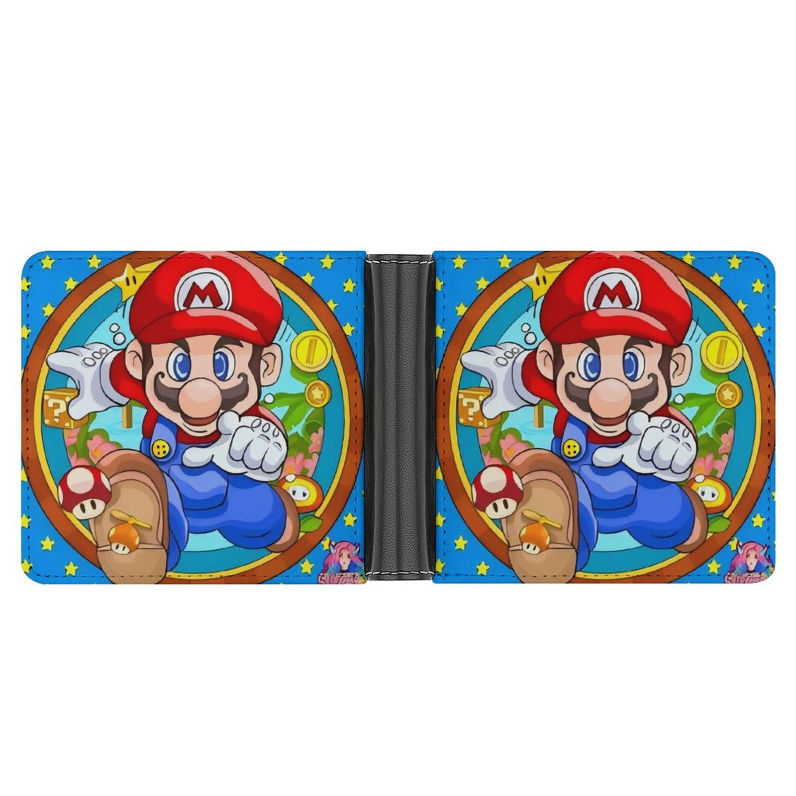 Anime Mario Wallet For Men Purse Leather Bifold Wallet Mario Merch for ...