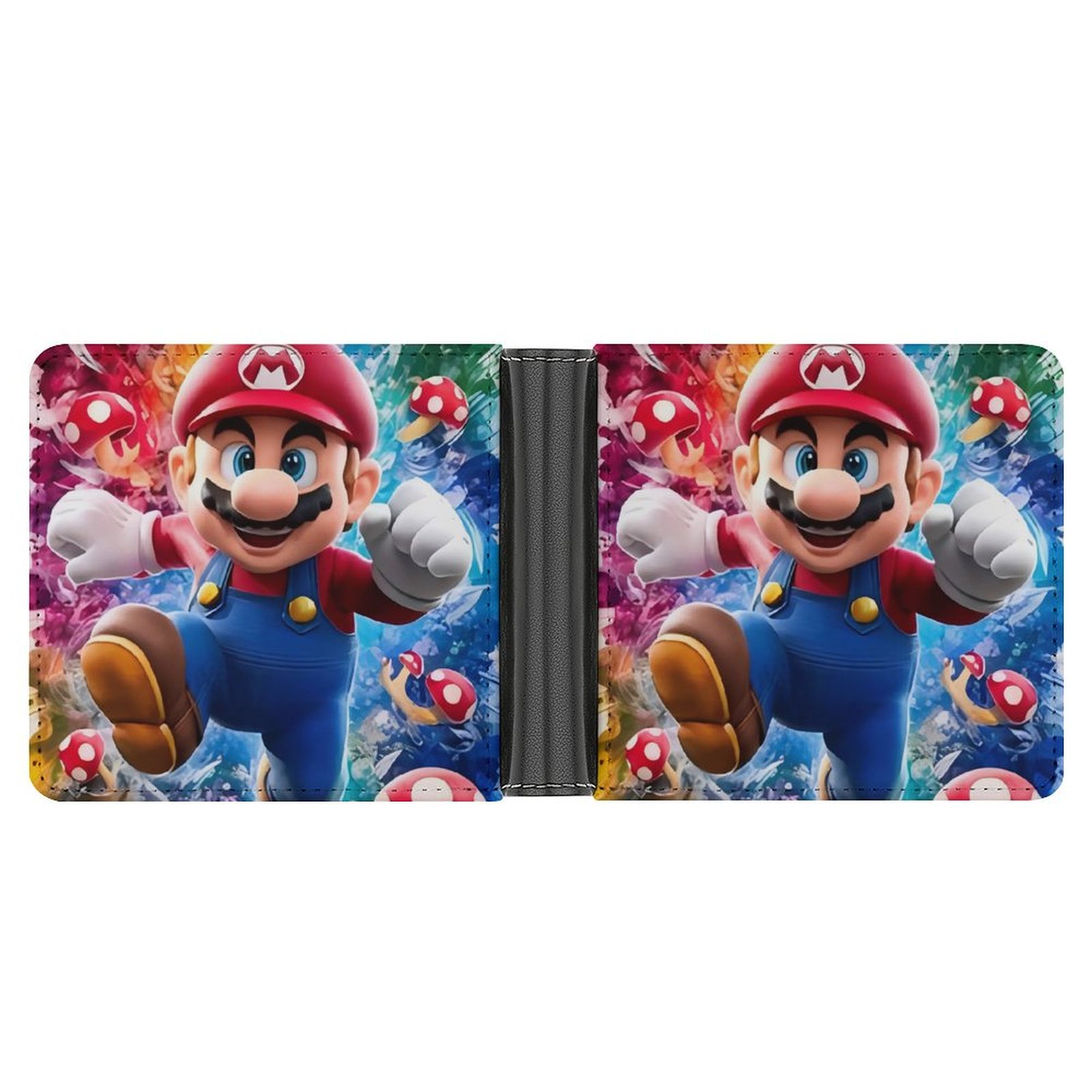 Anime Mario Wallet For Men Purse Leather Bifold Wallet Mario Merch for ...