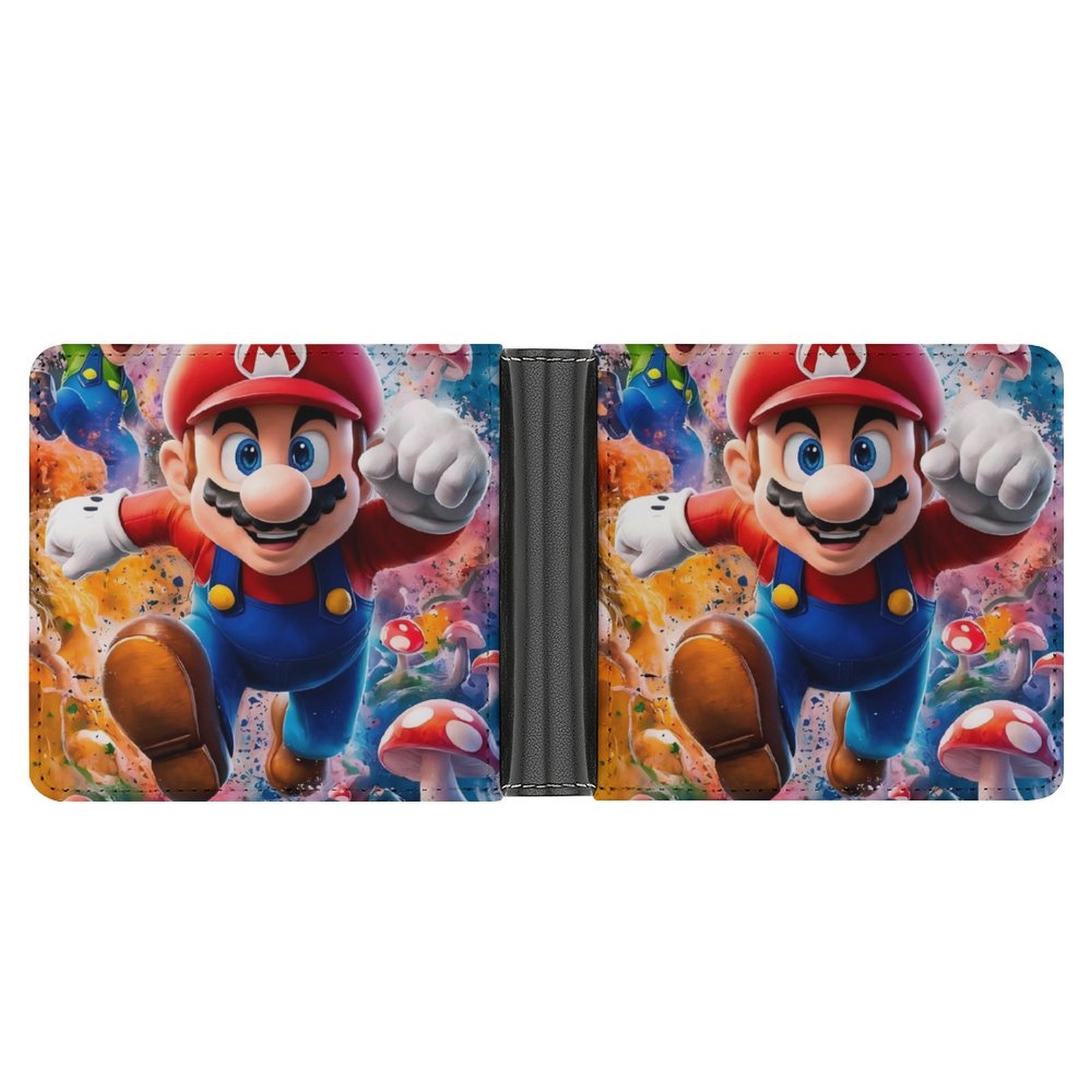 Anime Mario Wallet For Men Purse Leather Bifold Wallet Mario Merch for ...