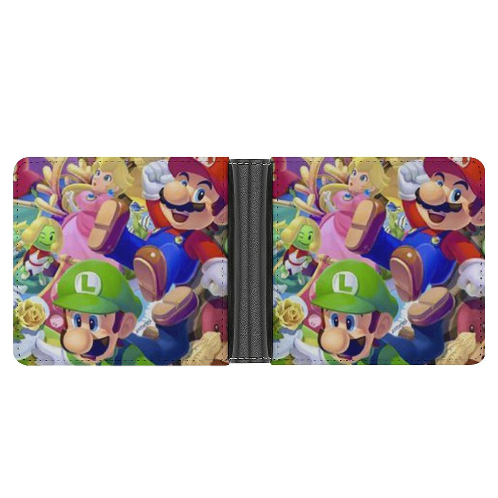 Anime Mario Wallet For Men Purse Leather Bifold Wallet Mario Merch for ...