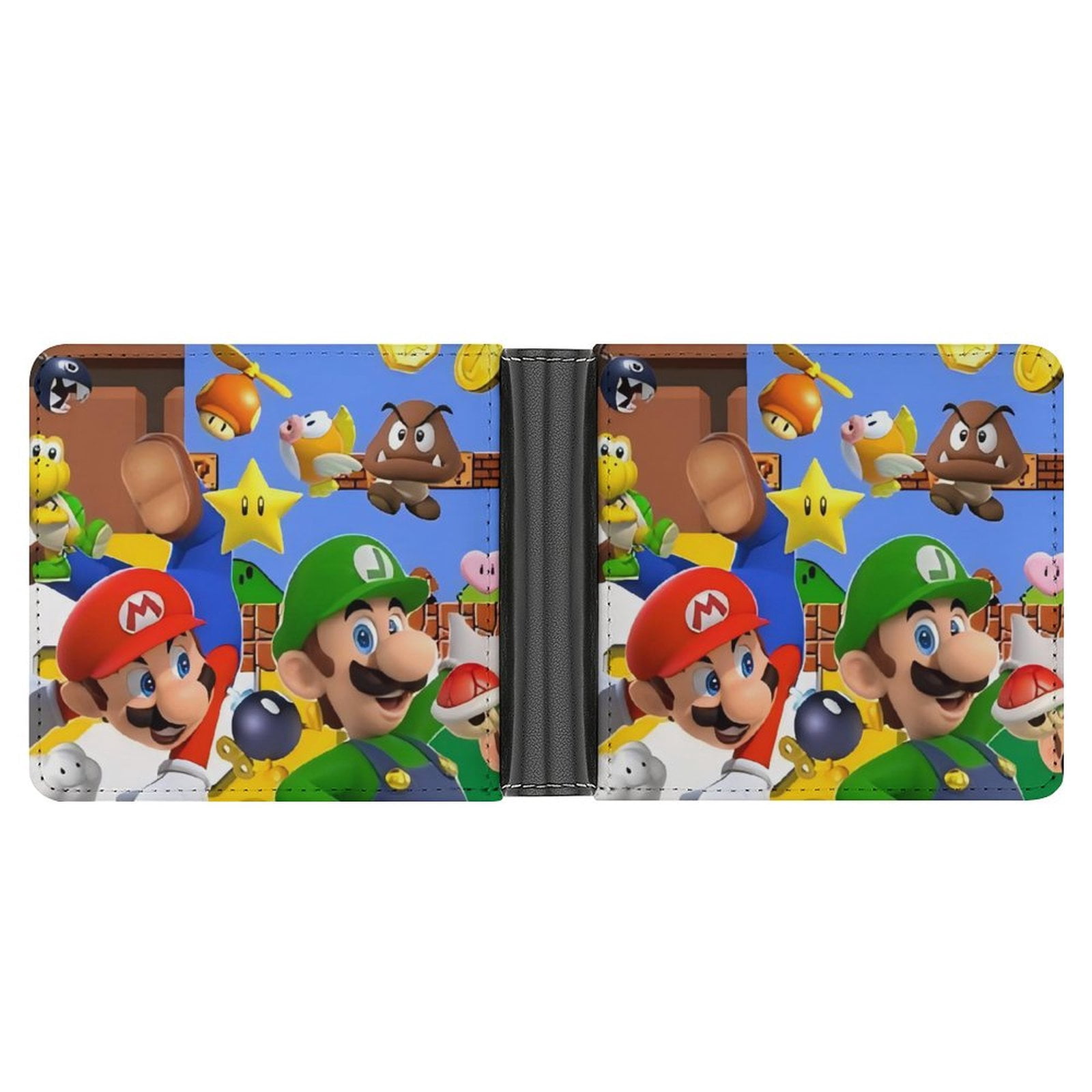 Anime Mario Wallet For Men Purse Leather Bifold Wallet Mario Merch for ...
