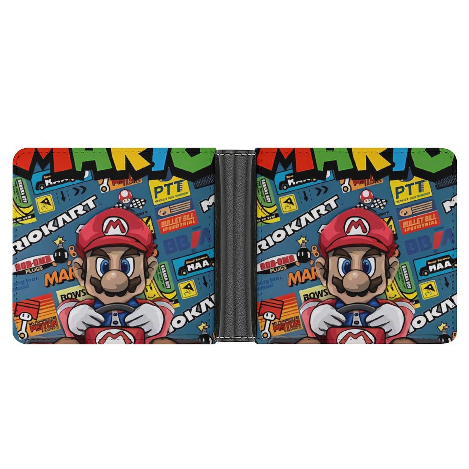Anime Mario Wallet For Men Purse Leather Bifold Wallet Mario Merch for ...