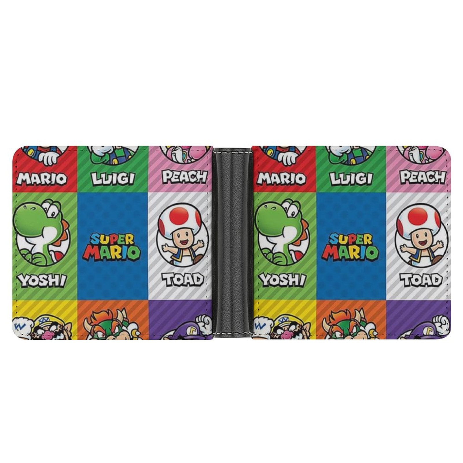 Anime Mario Wallet For Men Purse Leather Bifold Wallet Mario Merch for ...