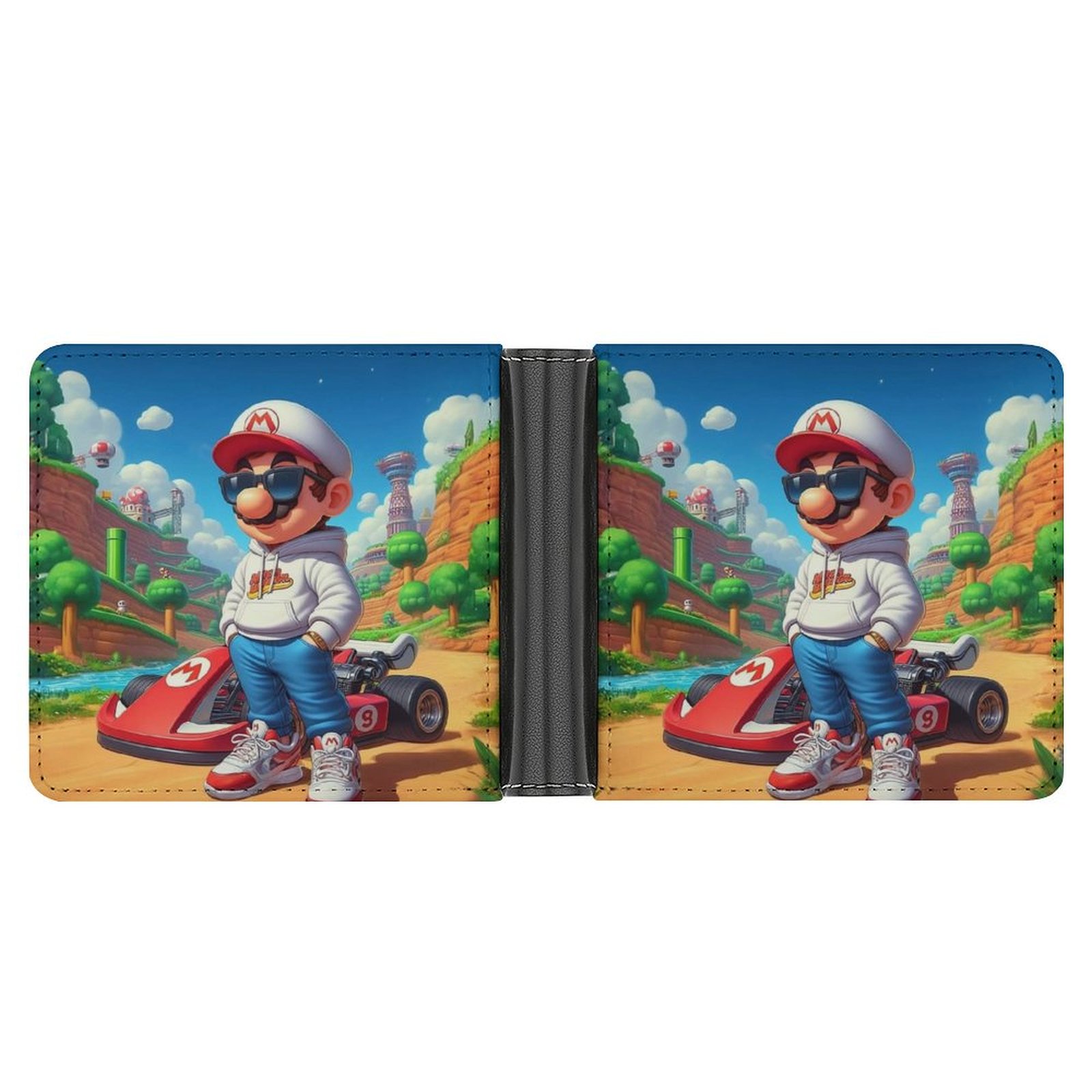 Anime Mario Wallet For Men Purse Leather Bifold Wallet Mario Merch for ...