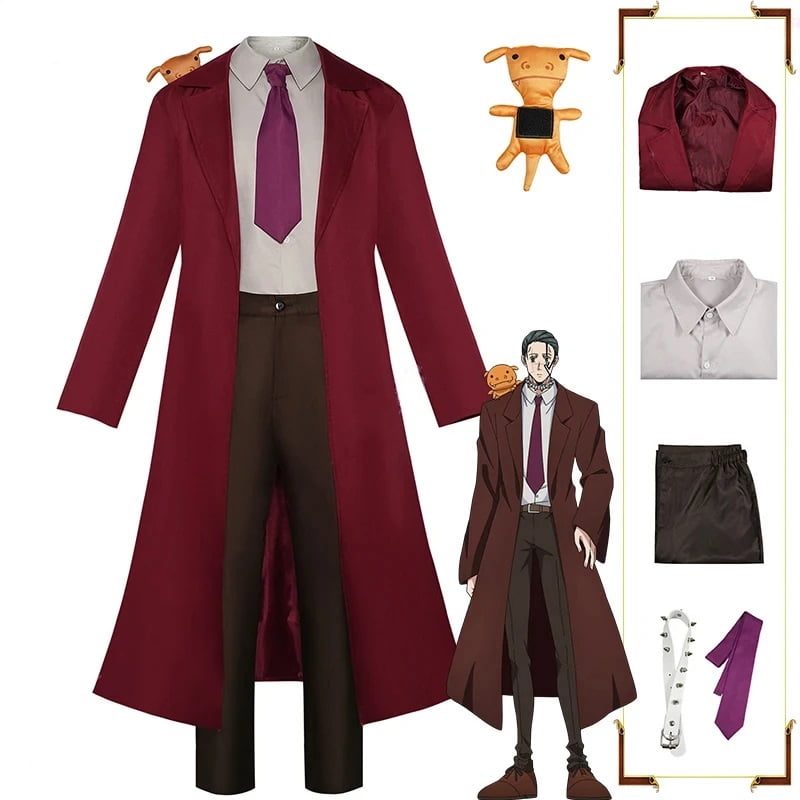 Anime Mashle Magic and Muscles Cosplay Agito Tyrone Costume Red Trench ...