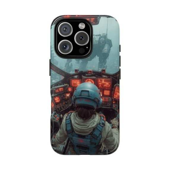 Anime Mech Pilot Girl Futuristic Cockpit Sci-Fi Scene Phone Case with ...