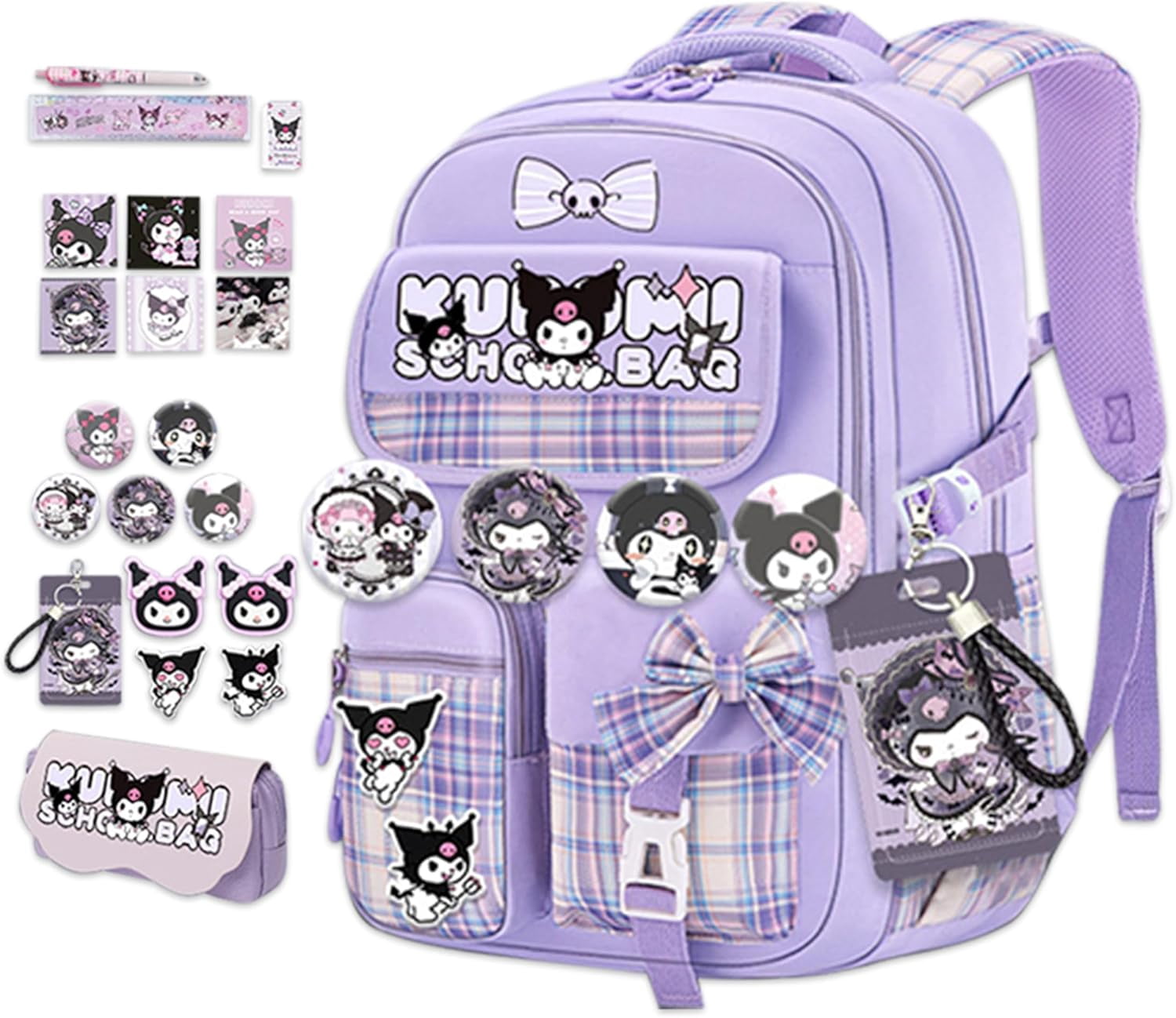 Anime Melody Kawaii School Backpack with 21Pcs Accessories Cartoon ...