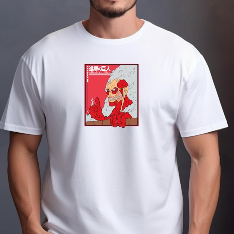 Anime Men’s T-Shirt – Attack on Titan Eren Yeager AOT Merch Tee ...