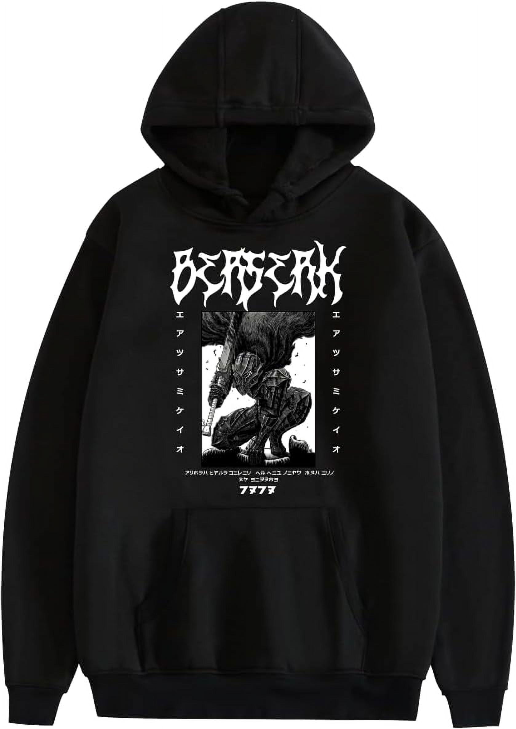 Anime Merch Berserk Hoodie 3D Japanese Cosplay Sweatshirts Pullover ...