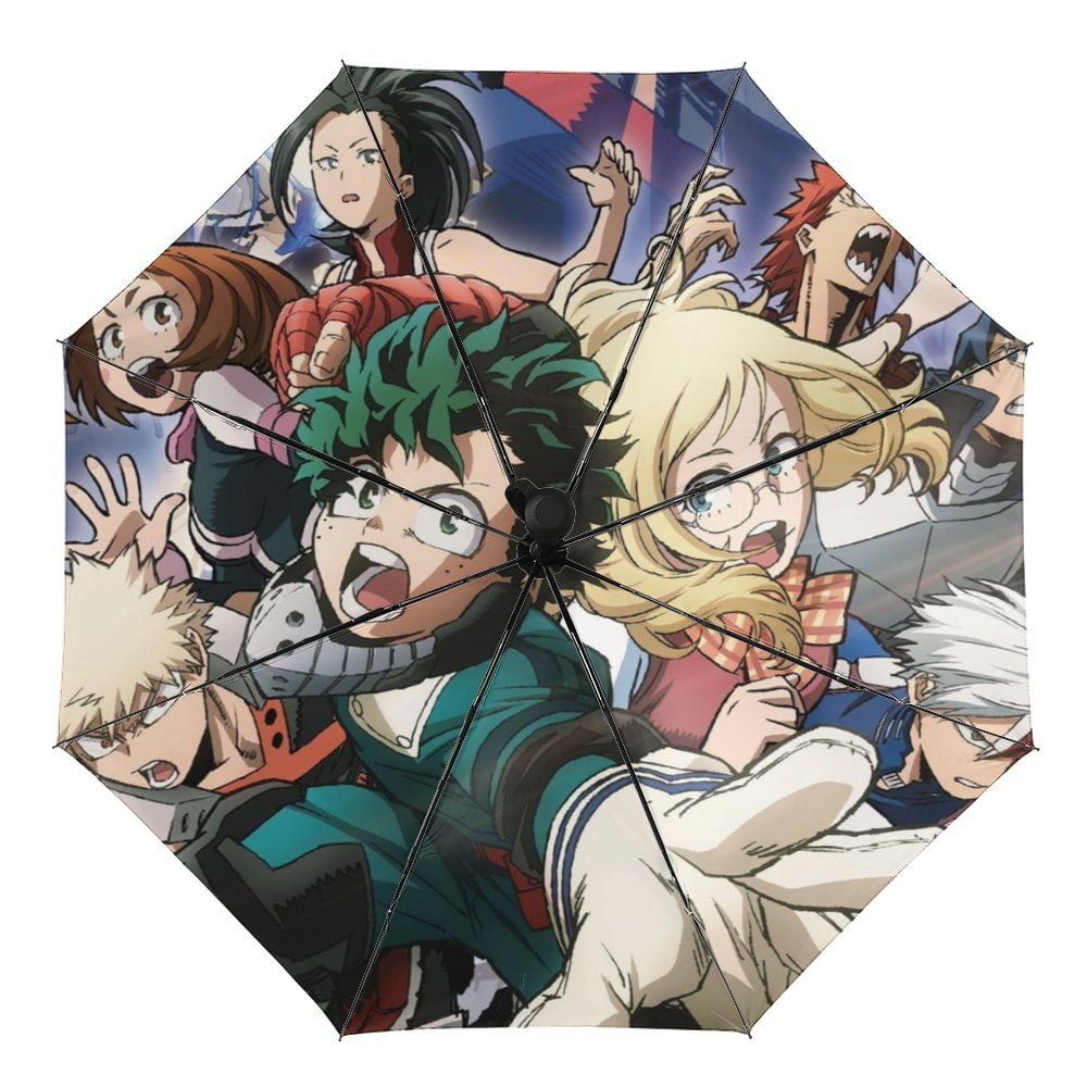 Anime Mha My Hero Academia Folding Umbrella Auto Umbrella Anti-UV ...