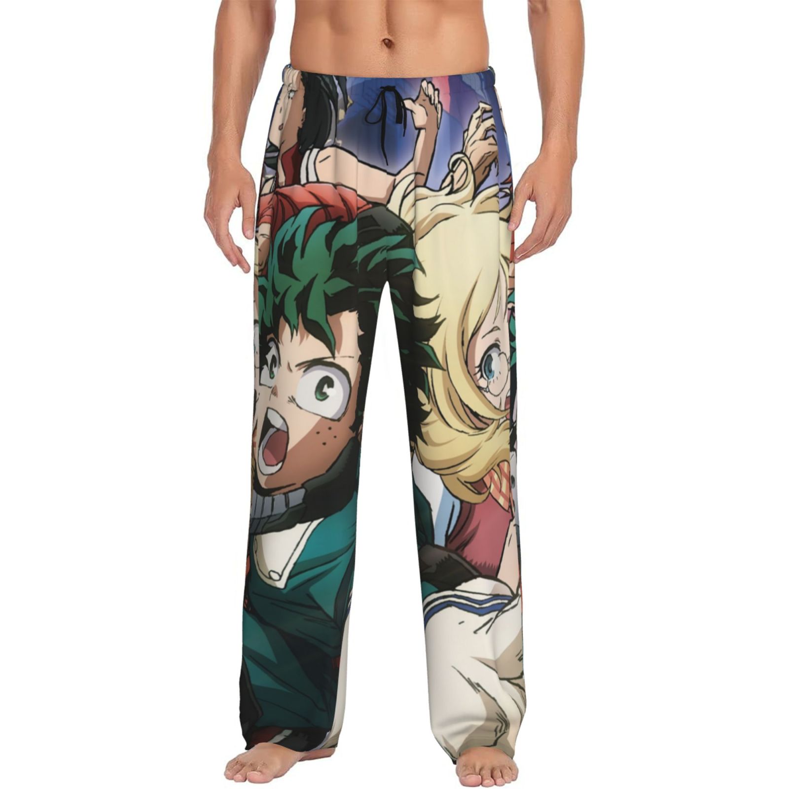 Anime Mha My Hero Academia Men's Pajama Pants With Pockets Lounge ...