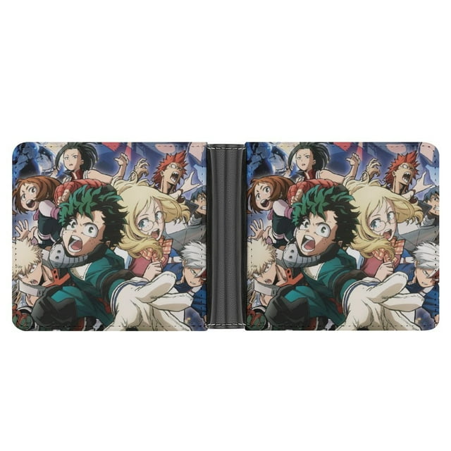 Anime Mha My Hero Academia PU Leather Bifold Wallet Money Organizers ...